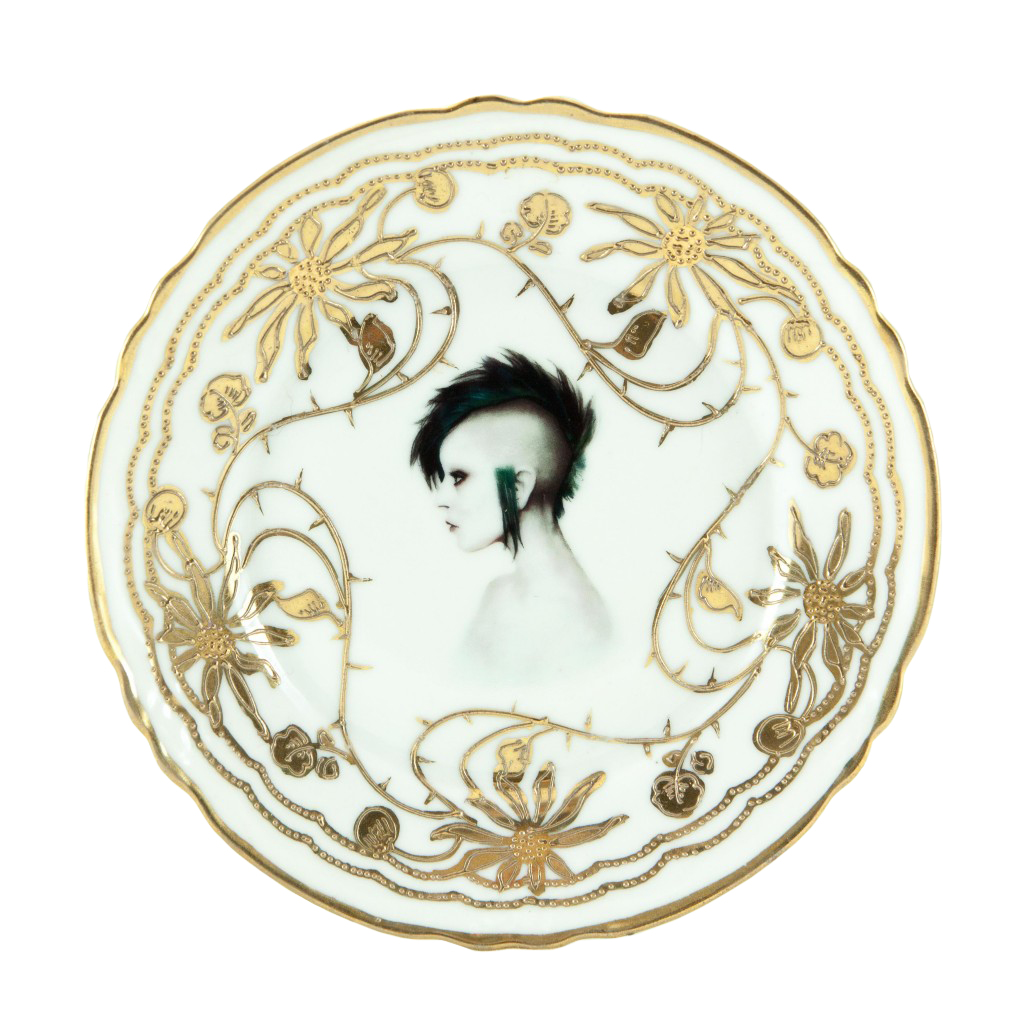 Modern Lady Punk Plate | Collage Home